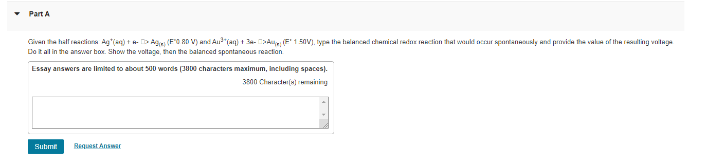 Solved Essay answers are limited to about 500 words ( 3800 | Chegg.com