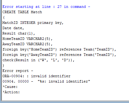 Solved Keep getting this error for creating a match table in | Chegg.com