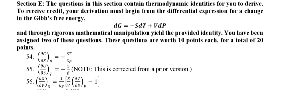 Solved Section E: The questions in this section contain | Chegg.com