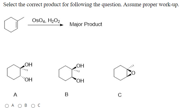 Solved What is the product resulting from the following | Chegg.com