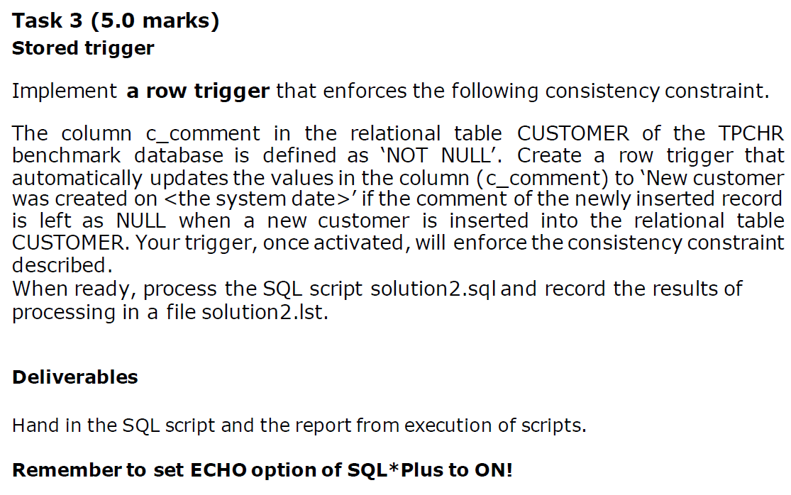 Solved For all the implemented tasks, your report or output | Chegg.com