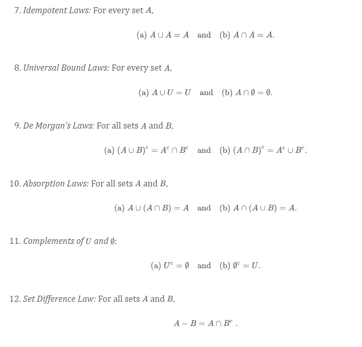 1. Commutative Laws: For all sets A and B, (a) | Chegg.com