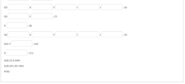 Solved 1.- Write a word address program for milling the | Chegg.com