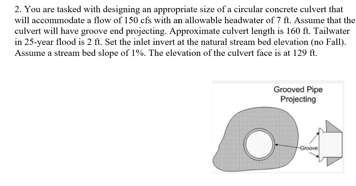 Solved 2. You are tasked with designing an appropriate size | Chegg.com
