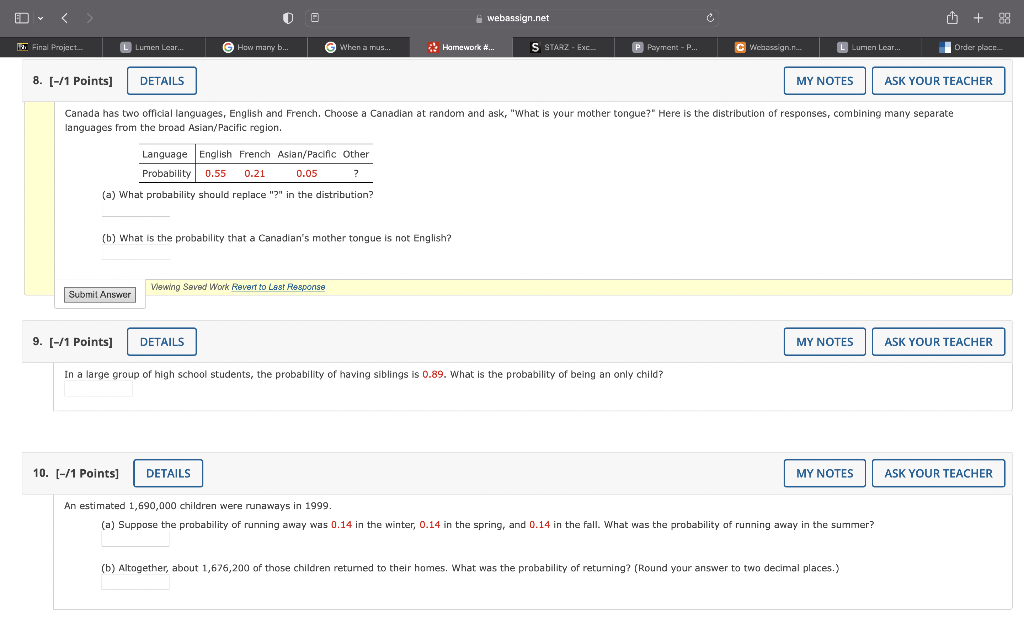 Solved EN v 0 webassign.net + 88 13 Final Project L Lumen | Chegg.com