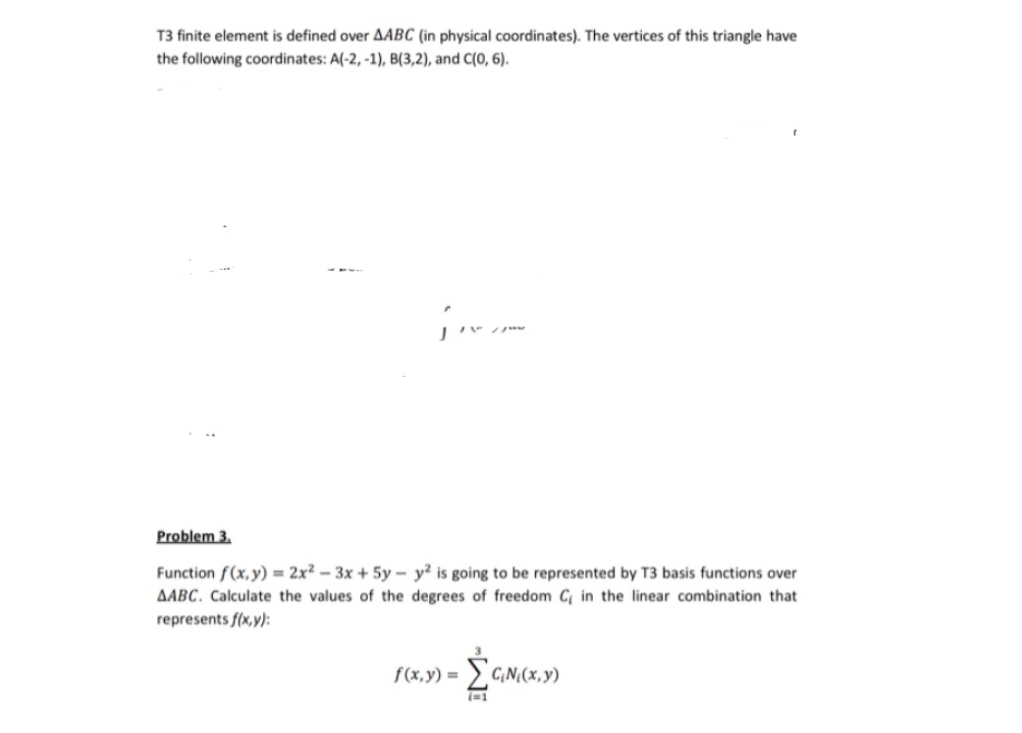T3 finite element is defined over AABC (in physical | Chegg.com
