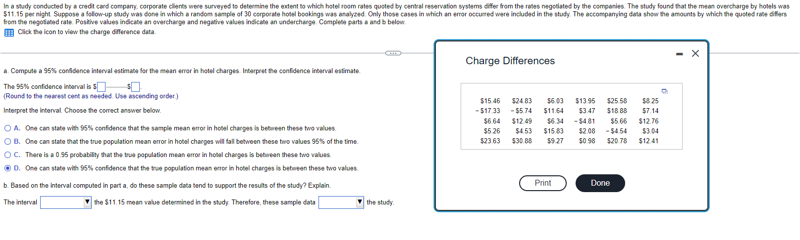 Solved from the negotiated rate. Positive values indicate an | Chegg.com