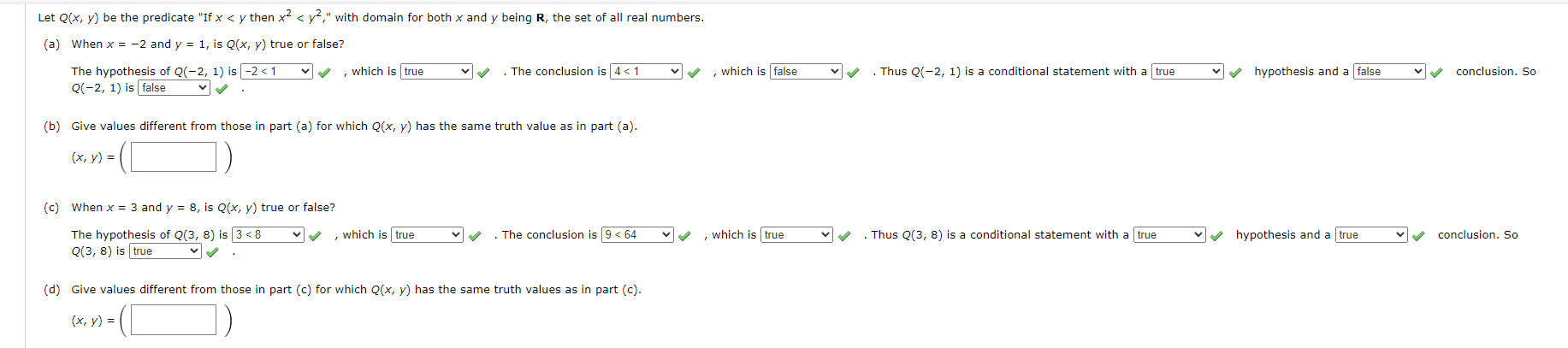 Solved Let Q(x,y) be the predicate Solved Let Q(x,y) be the predicate