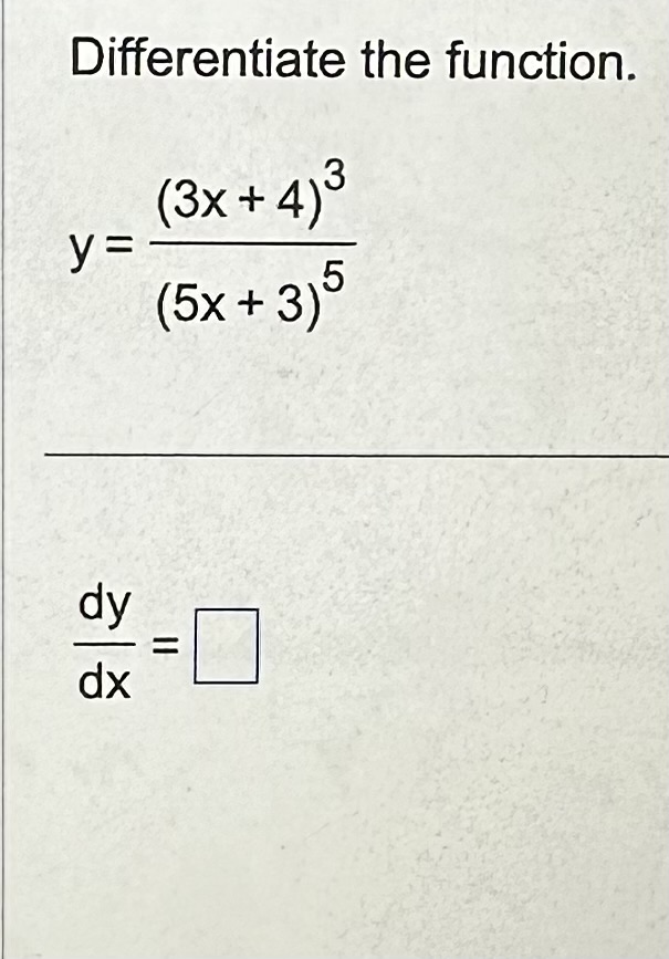 Solved Differentiate the function. f(x)=(x+8x−8)5 | Chegg.com