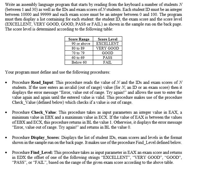 Write An Assembly Language Program That Starts By Chegg