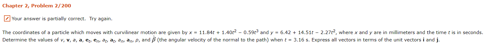 Solved Chapter 2, Problem 2/200 Your answer is partially | Chegg.com