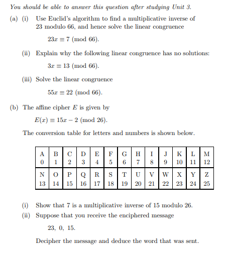 Solved You Should Be Able To Answer This Question After