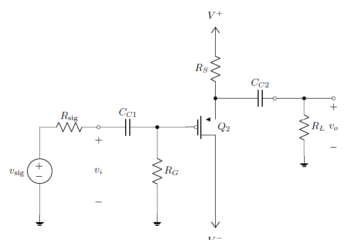 Solved The circuit above is a single-transistor amplifier | Chegg.com