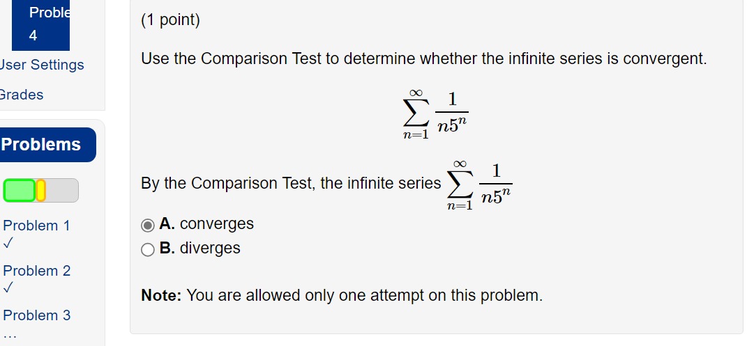 Solved Jser Settings Grades Problem 1 Problem 2 Problem 3 | Chegg.com