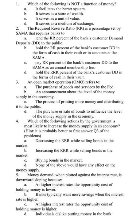 Solved please solve ALL these following multiple choices . | Chegg.com