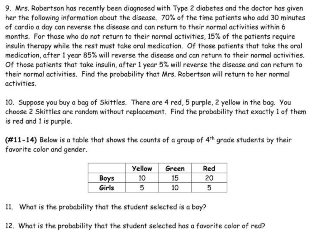 Solved 9. Mrs. Robertson has recently been diagnosed with | Chegg.com