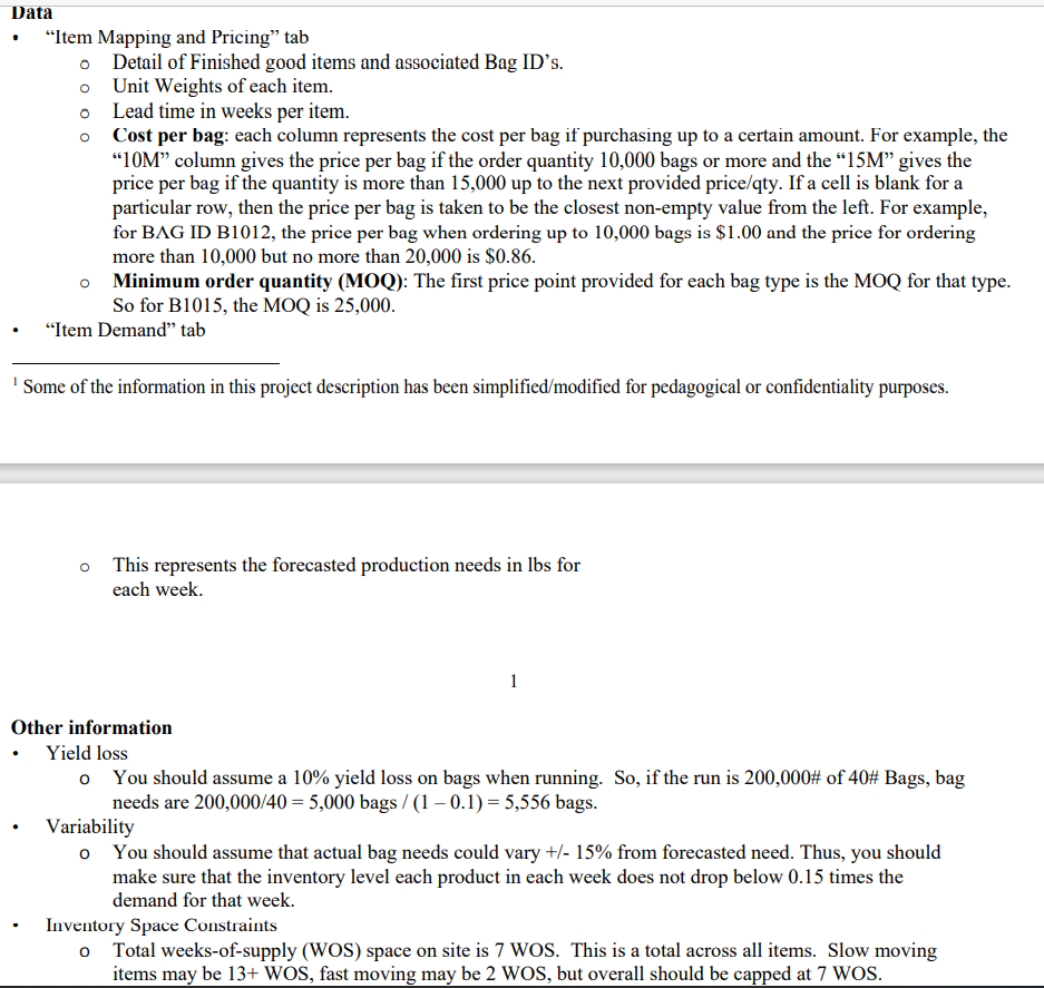 Solved 1) Summary of the problem 2) Decisions that need to | Chegg.com