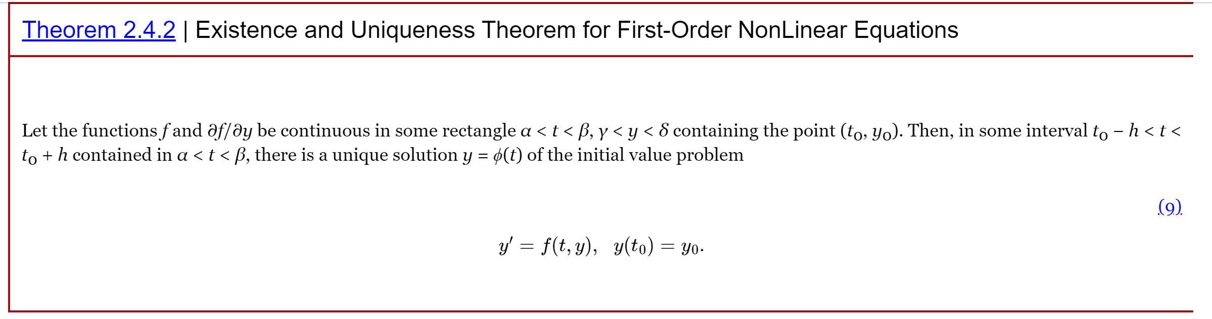 Solved Theorem 2.4.2 | Existence and Uniqueness Theorem for | Chegg.com