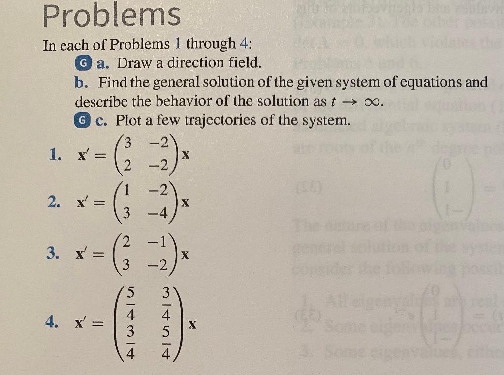 Solved Problems In each of Problems 1 through 4: Ga. Draw a | Chegg.com