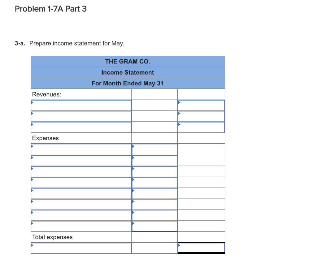 Solved Problem 1-7A Analyzing transactions and preparing | Chegg.com