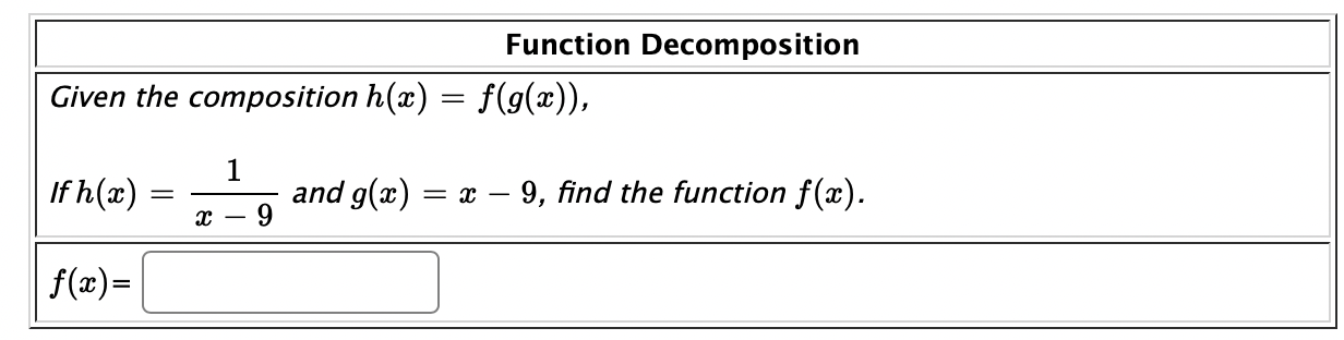 Solved Function Decomposition Given The Composition