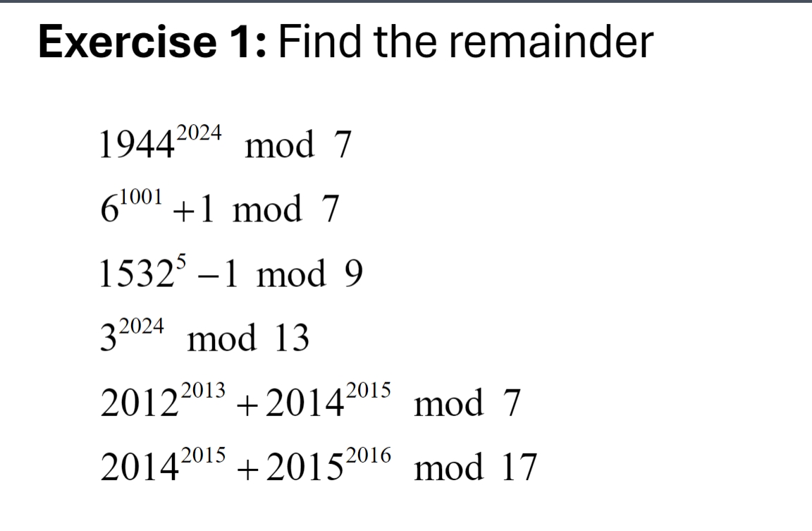 Solved Exercise 1 Find The