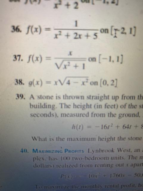 Solved 26. f(x)=9x−x1 on [1,3] 27. f(x)=21x2−2x on [0,3] 28. | Chegg.com