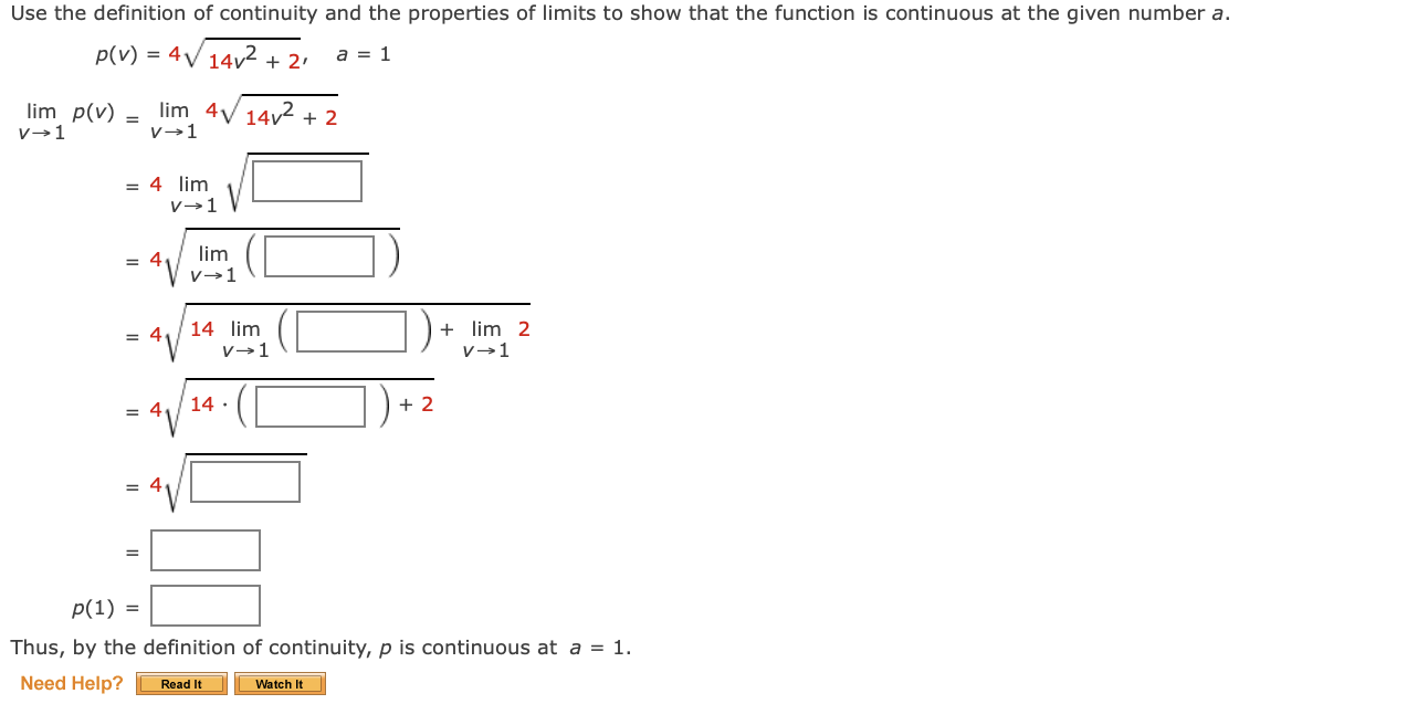 Solved Use The Definition Of Continuity And The Properties