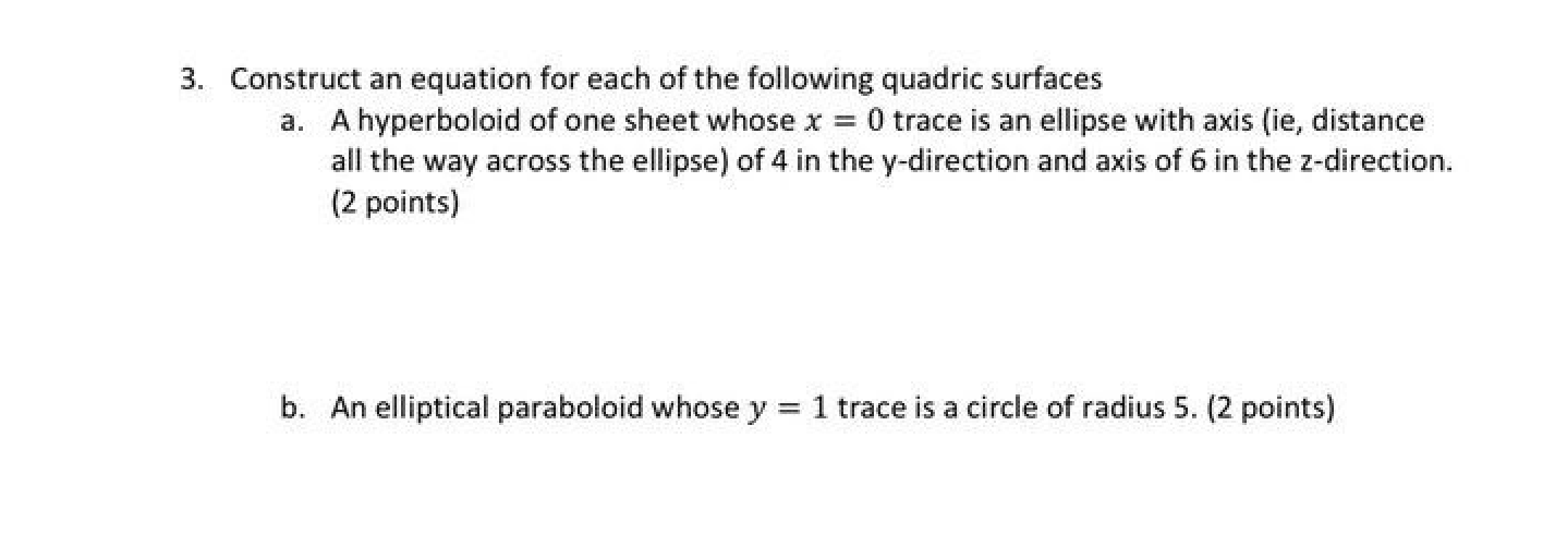 Solved Construct an equation for each of the following | Chegg.com