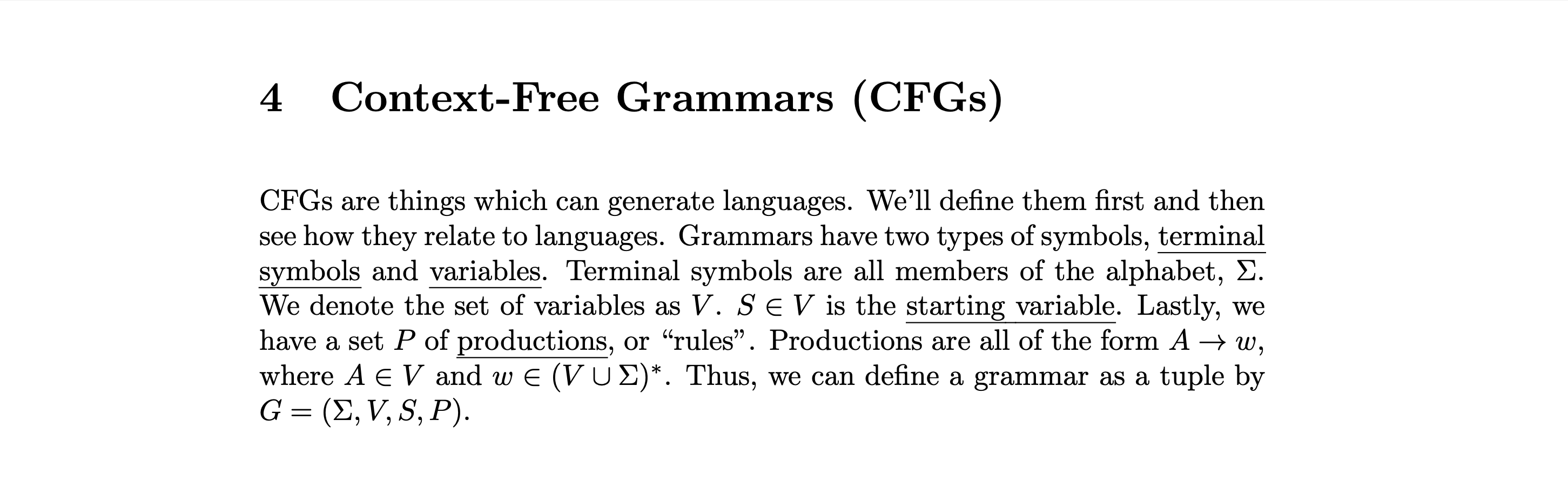 Solved Give a CFG for each of the following languages. You | Chegg.com
