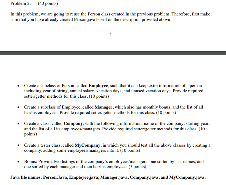 Solved Problem 2. (40 points) In this problem, we are going | Chegg.com