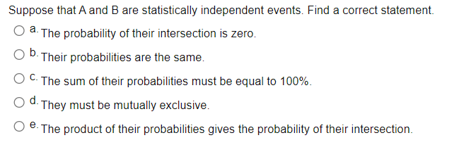 Solved Suppose that A and B are statistically independent | Chegg.com