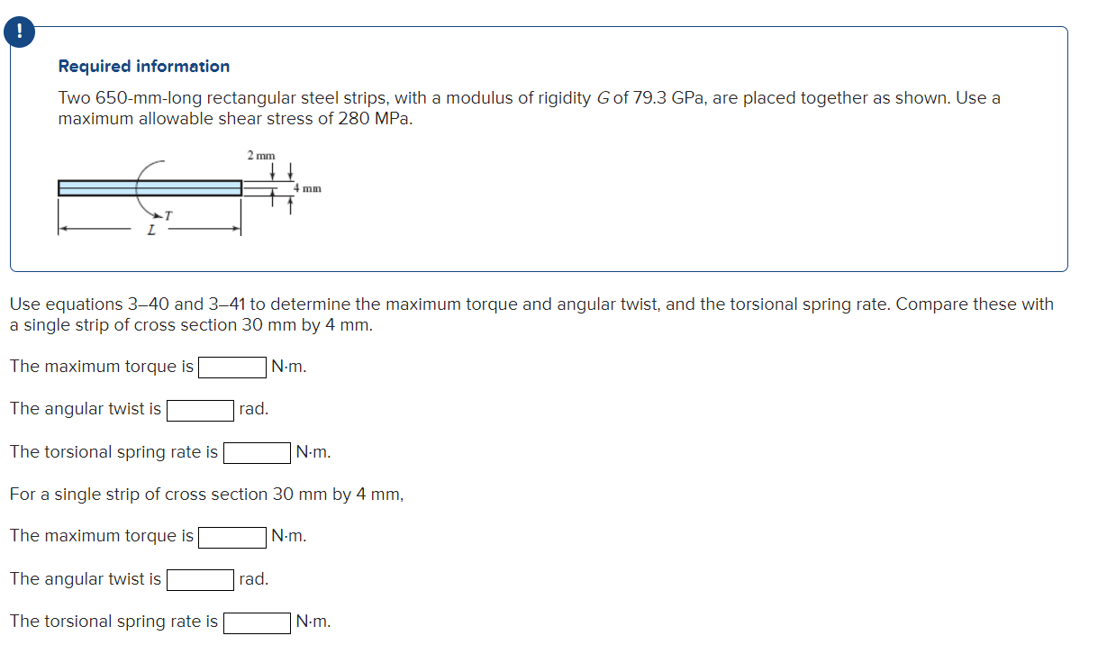 [Solved]: Required information Two 650-mm-long rectangular