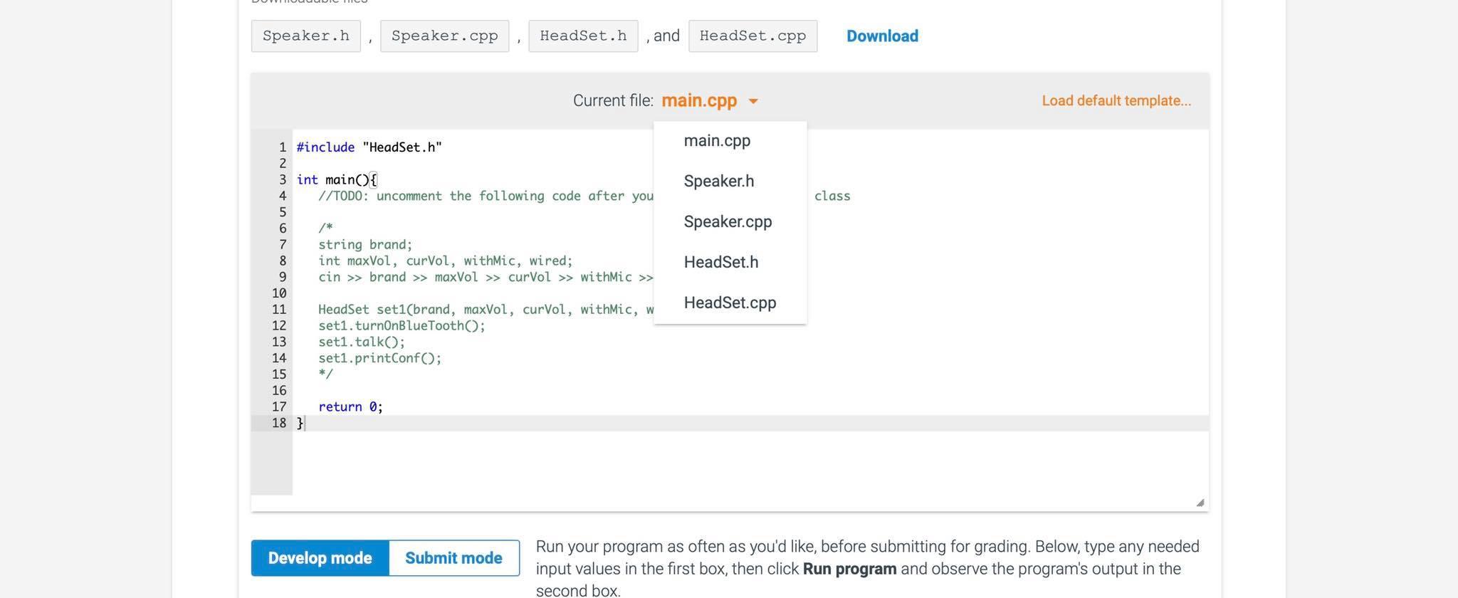Solved (2) The accessors and mutators of the above member | Chegg.com