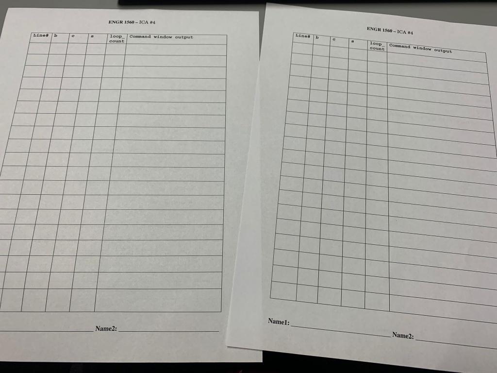 Solved ENGR 1560 - ICA #4 This ICA should be completed on | Chegg.com