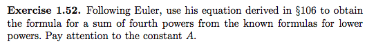 Solved Exercise 1.52. Following Euler, use his equation | Chegg.com