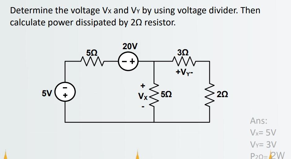 Solved Determine the voltage Vx and Vy by using voltage | Chegg.com
