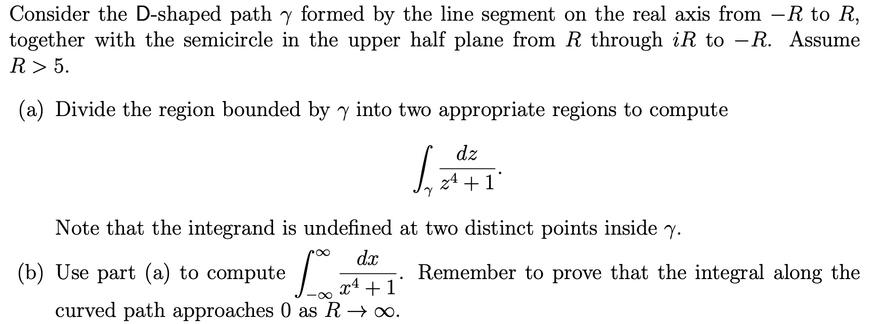 Solved Consider the D-shaped path y formed by the line | Chegg.com