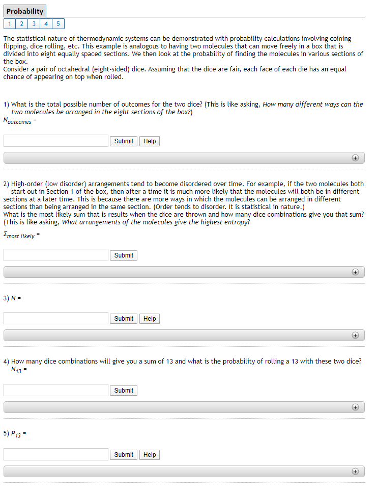 Solved Probability 1 2 3 4 5 The statistical nature of | Chegg.com
