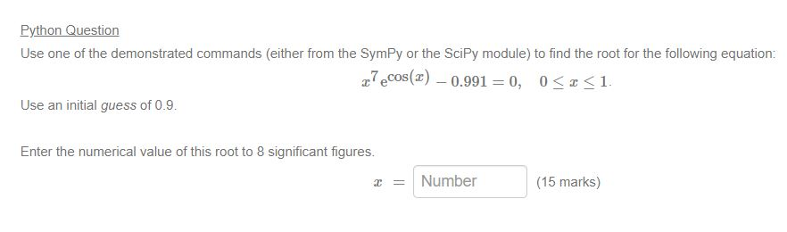 Solved Python Question Use one of the demonstrated commands | Chegg.com