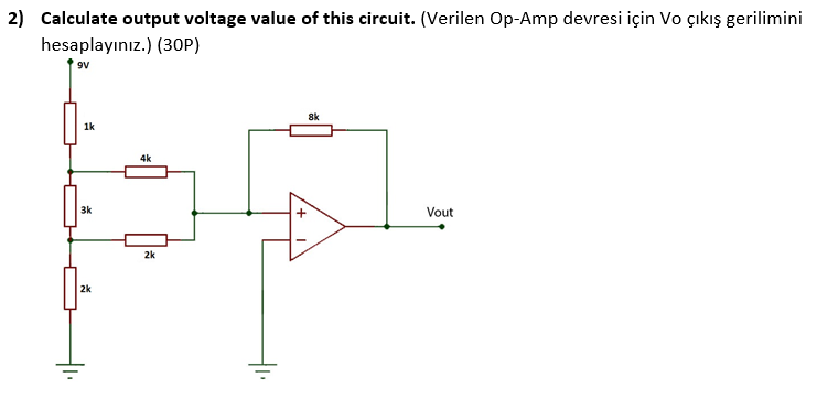 2) Calculate output voltage value of this circuit. | Chegg.com