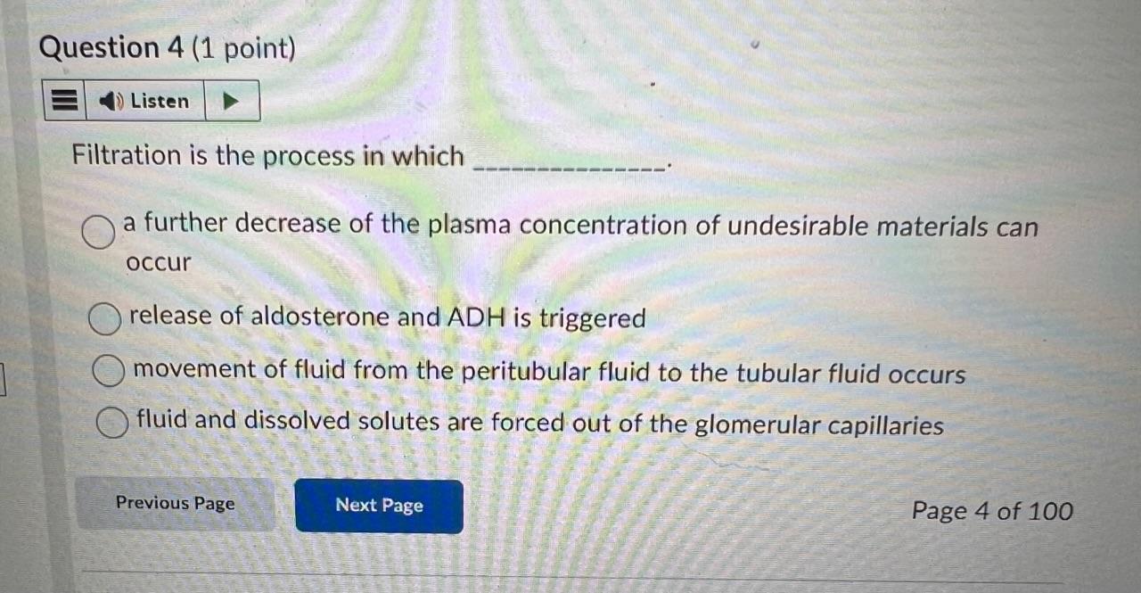 Solved Filtration is the process in which a further decrease | Chegg.com