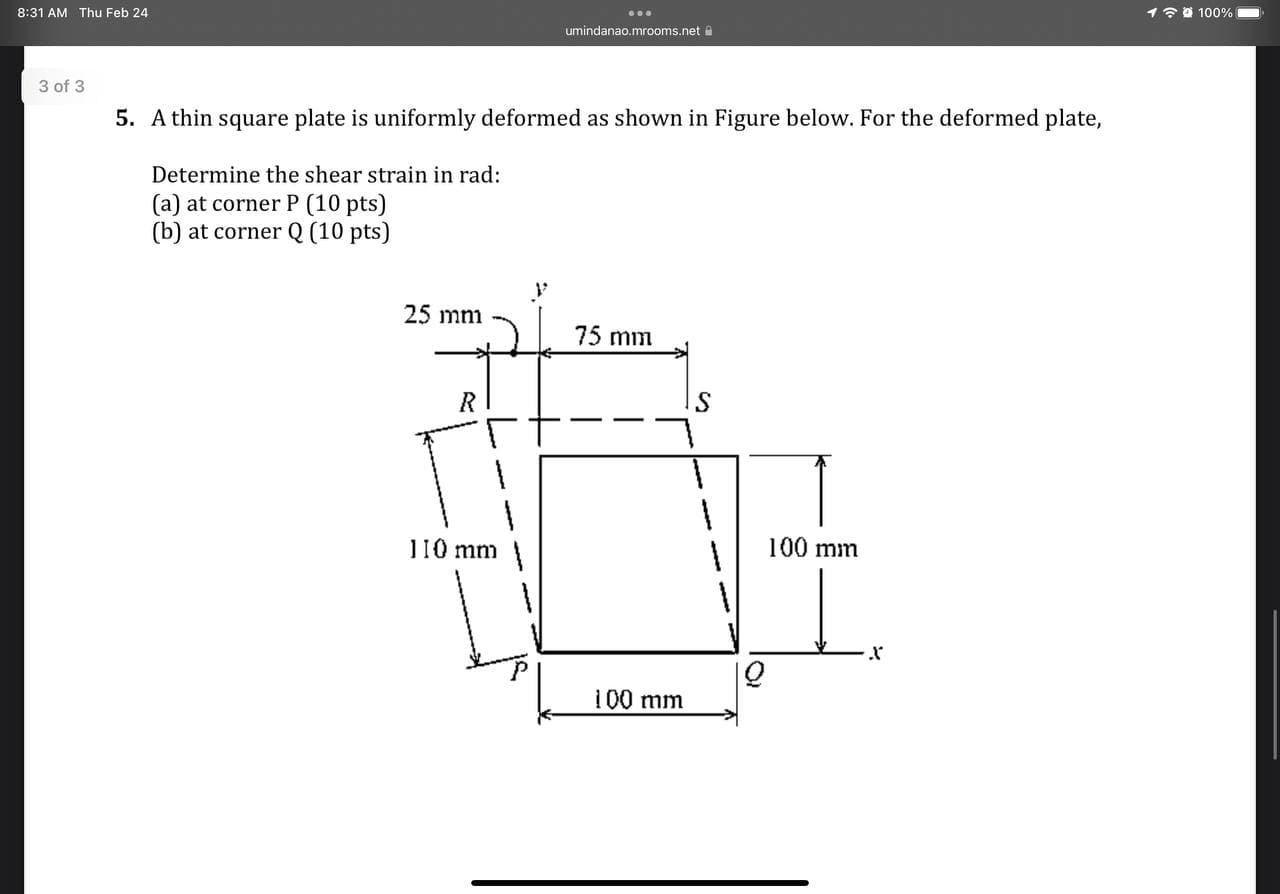Solved 8:31 AM Thu Feb 24 100% umindanao.mrooms.net 3 of 3 | Chegg.com