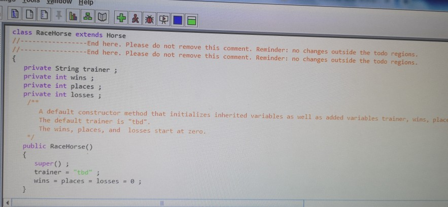 Solved import java.util. Calendar ; RaceHorse Tester -- to | Chegg.com