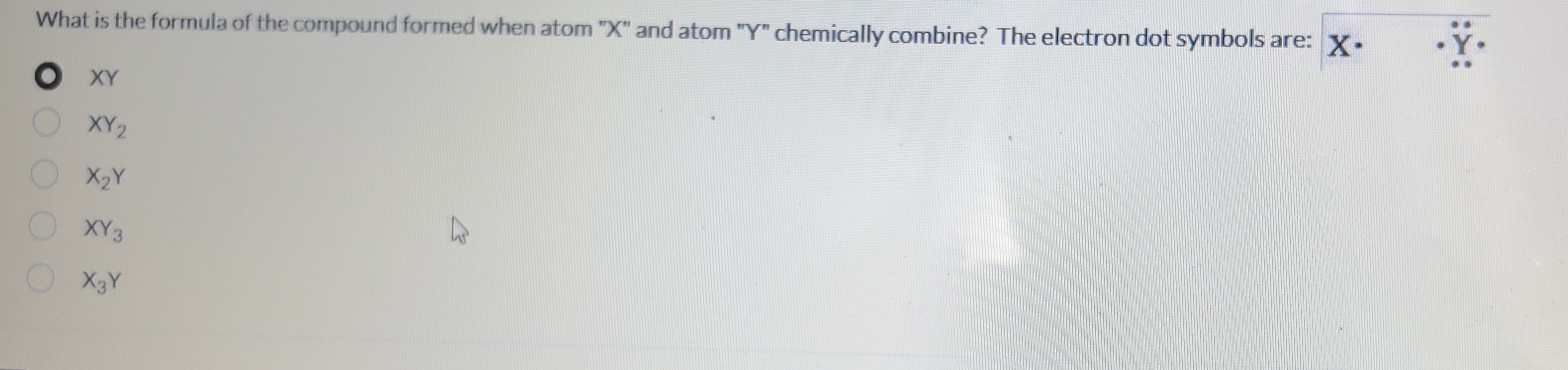 Solved What is the formula of the compound formed when atom | Chegg.com