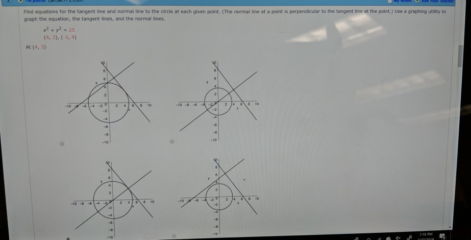 Solved Find equations for the tangent line and normal line | Chegg.com