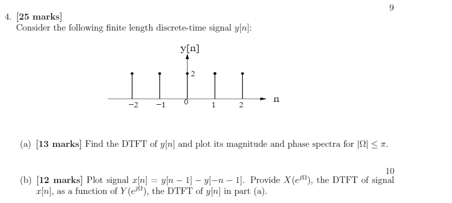 Solved 9 4. [25 marks] Consider the following finite length | Chegg.com