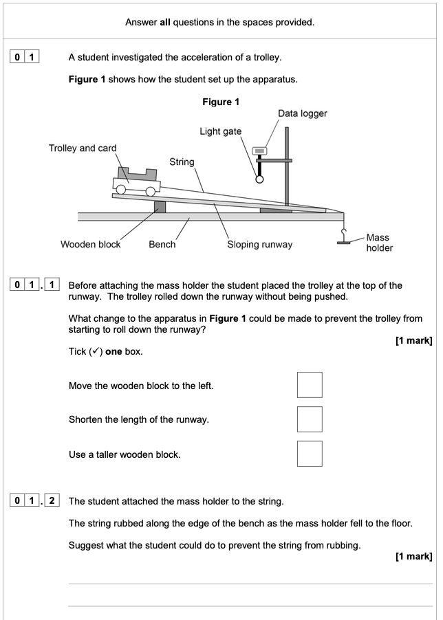 Solved Answer all questions in the spaces provided. 0 1 A | Chegg.com