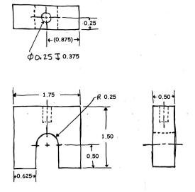 Draw of all three components with dimensions in | Chegg.com