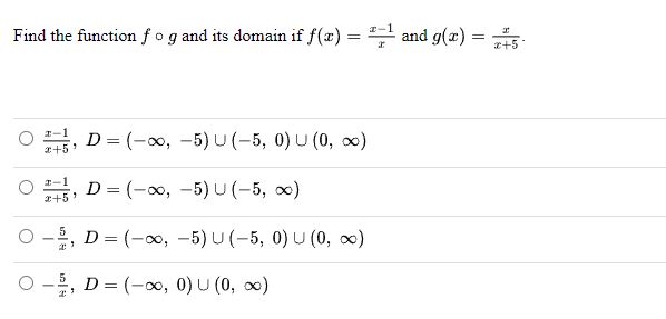 Solved Find the function f@g ﻿and its domain if f(x)=x-1x | Chegg.com